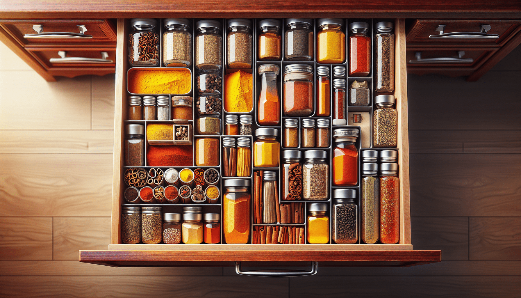 How To Create A Well-Organized Spice Drawer - Modern Kitchen Guru